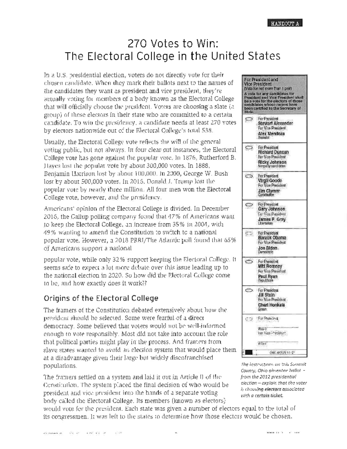 Electoral College: A Comprehensive Advisory Lesson on Voting Dynamics ...