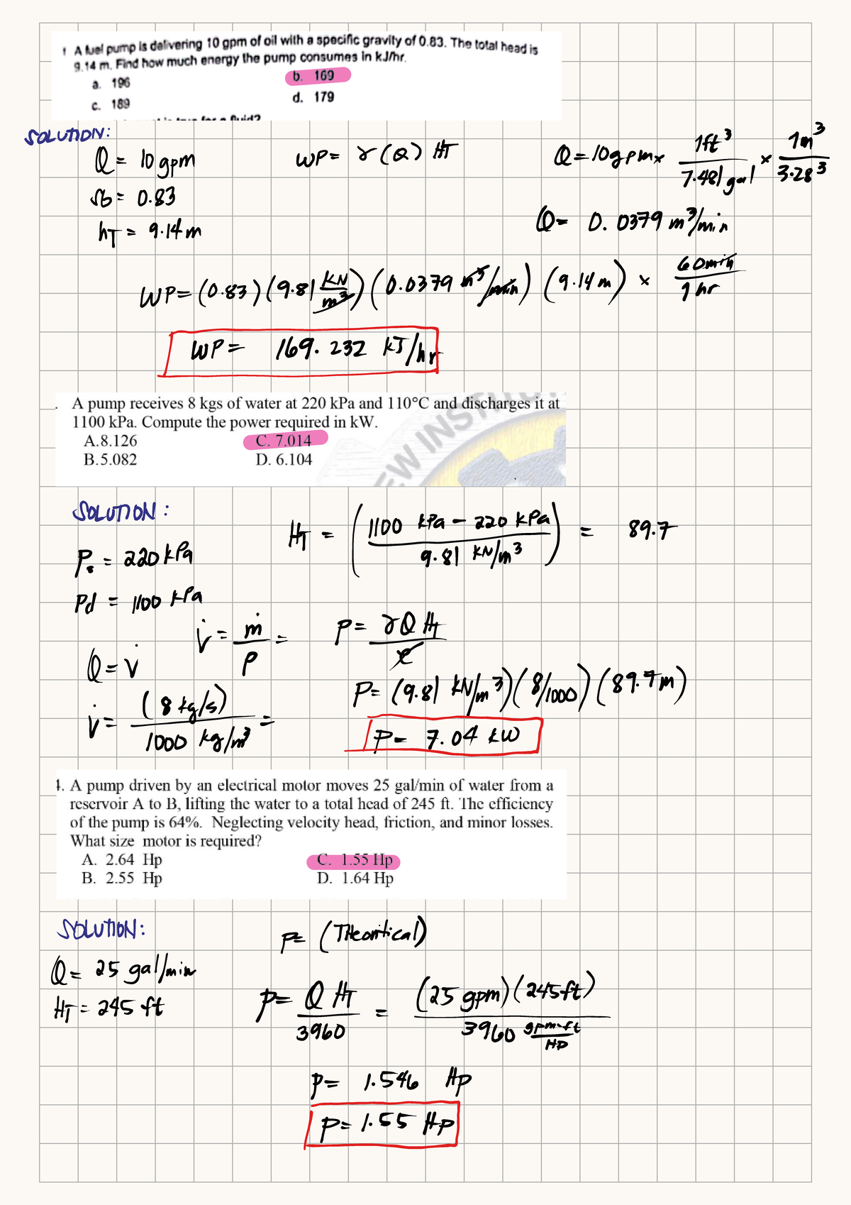 Pumps - BS Mechanical Engineering - Studocu