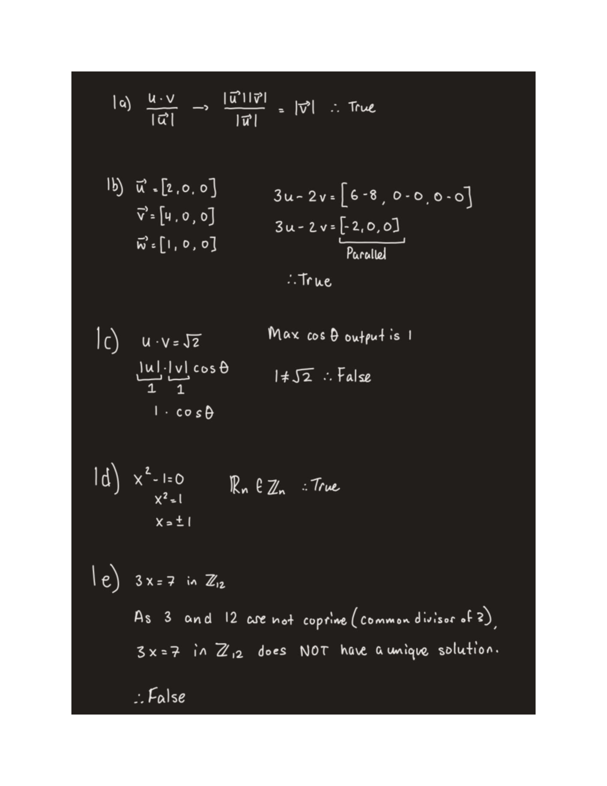Asst1Lin Alg - Linear Algebra Concepts and Vector Analysis - Studocu