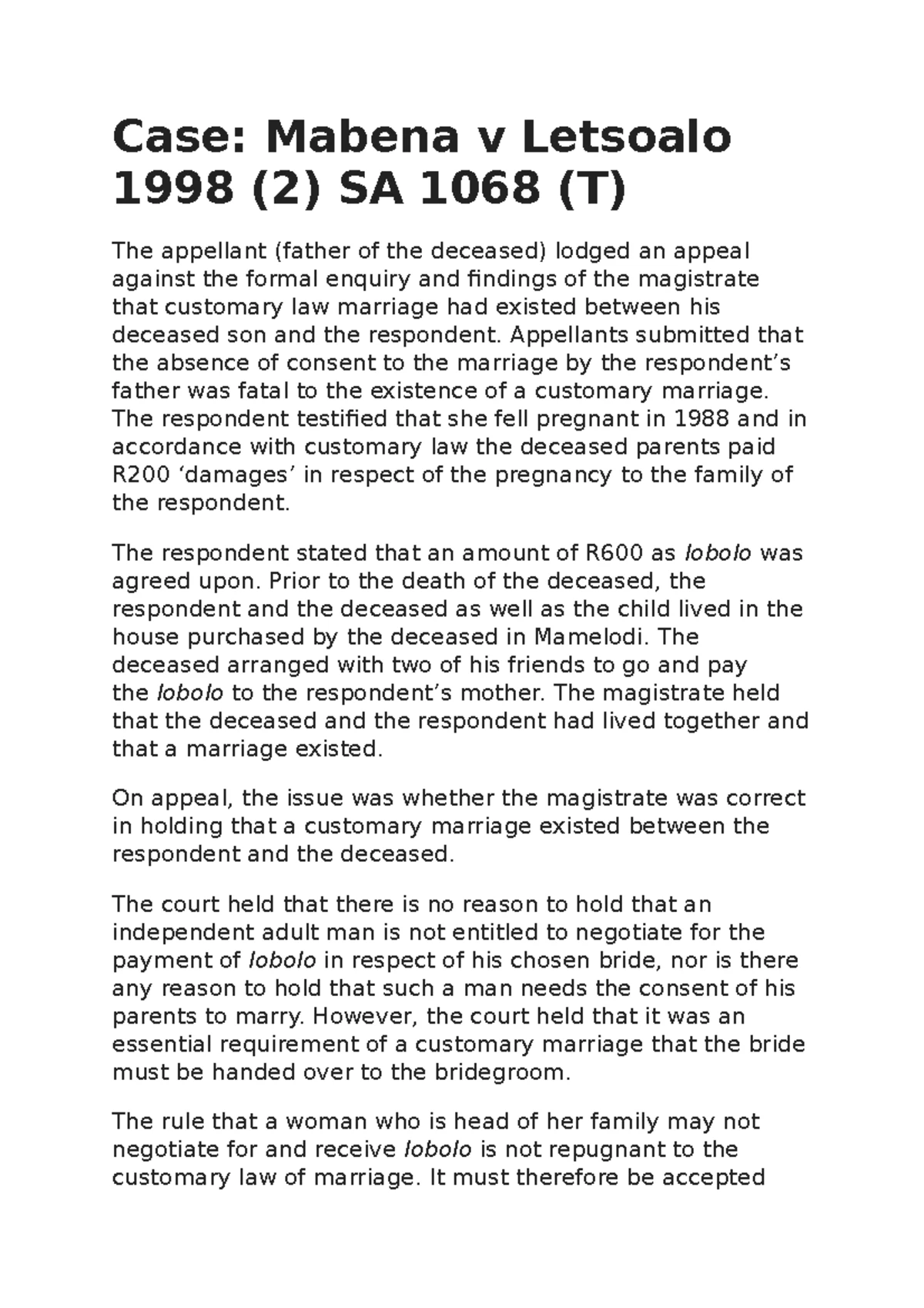 RPR 13: Overview of Customary Criminal Law and Restorative Justice ...