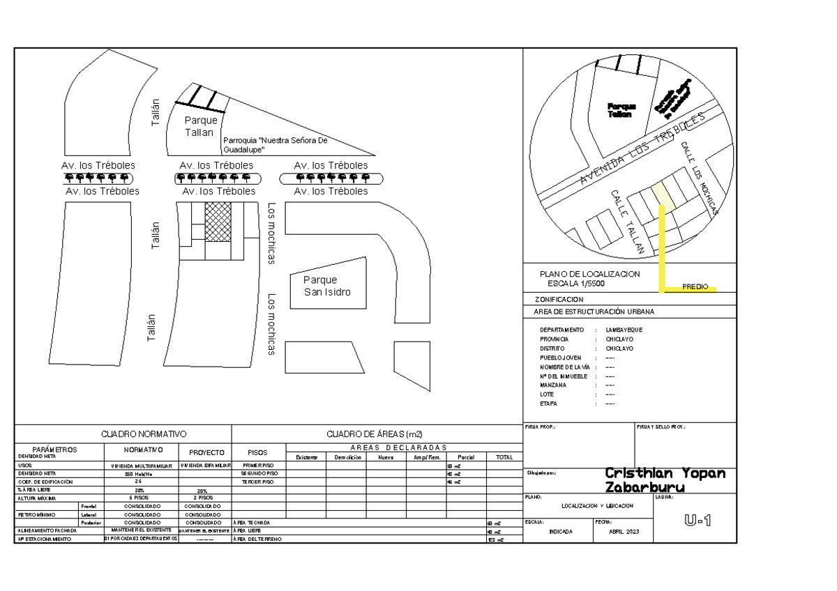 Plano de Localización del Parque Tallán en Chiclayo - Studocu