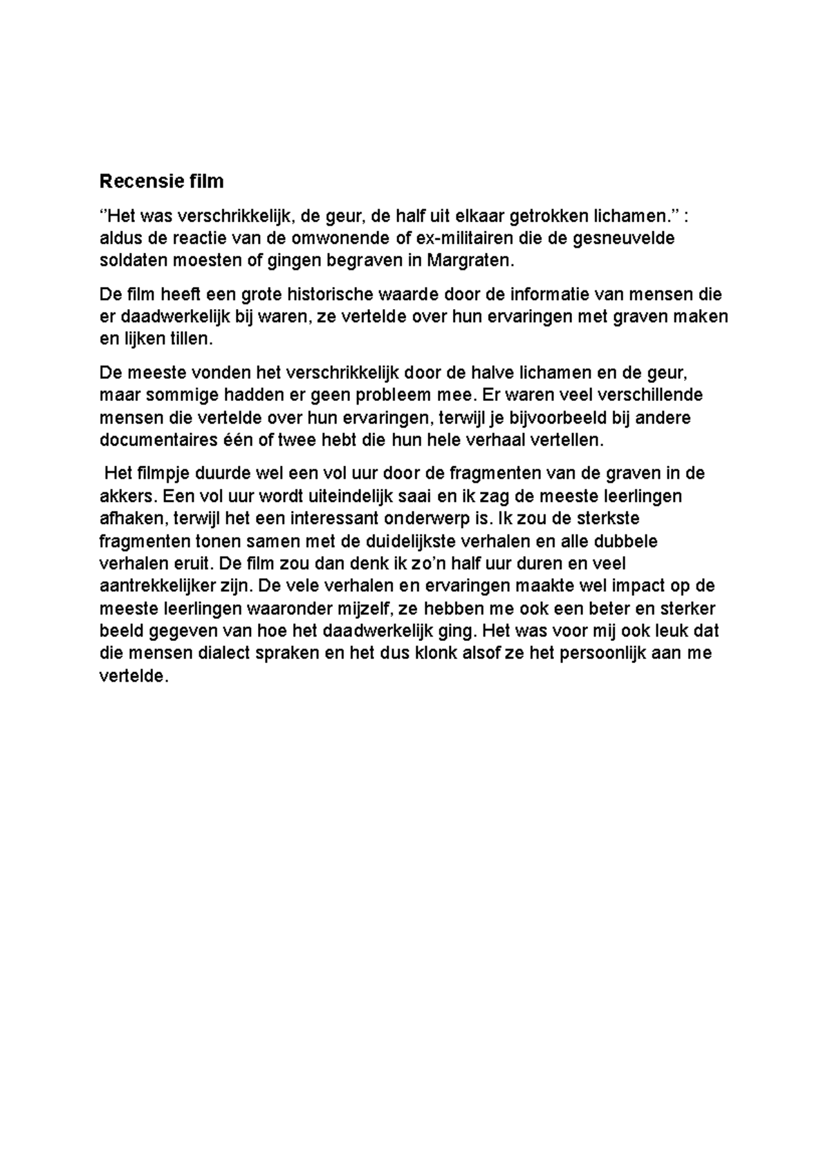 Recensie van de documentaire over de Amerikaanse begraafplaats ...