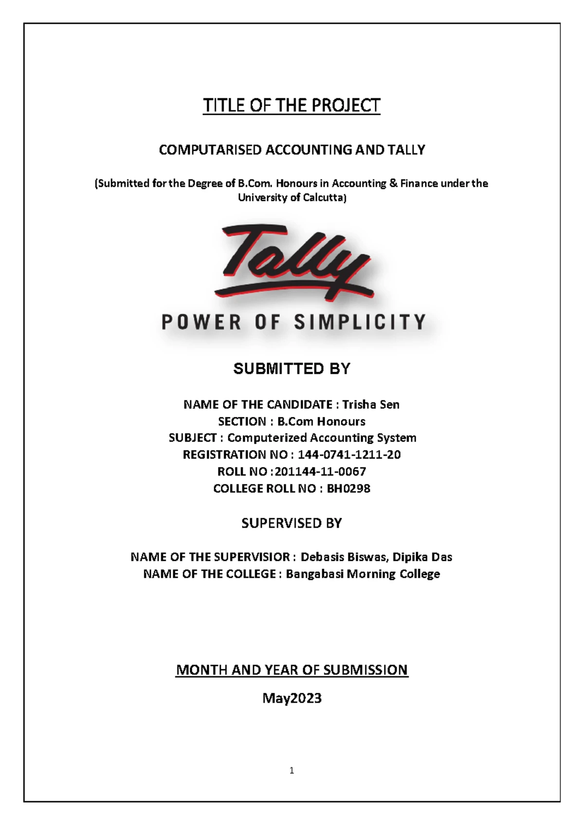 A Study on Consumer Right Awareness - Project SEM 6 BCOM CU - Studocu