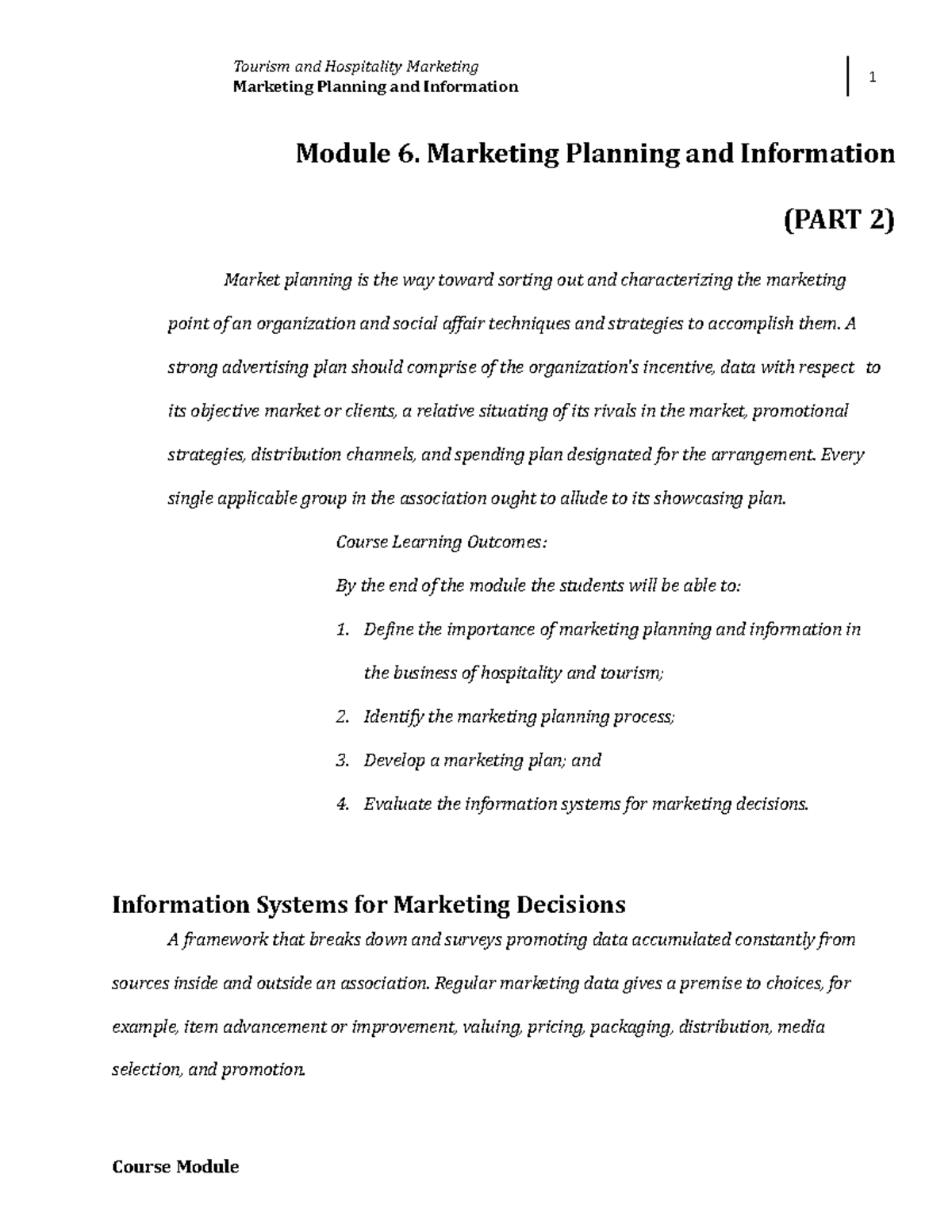 W8 - Module 006: Strategic Marketing Planning & Information (Part 2 ...