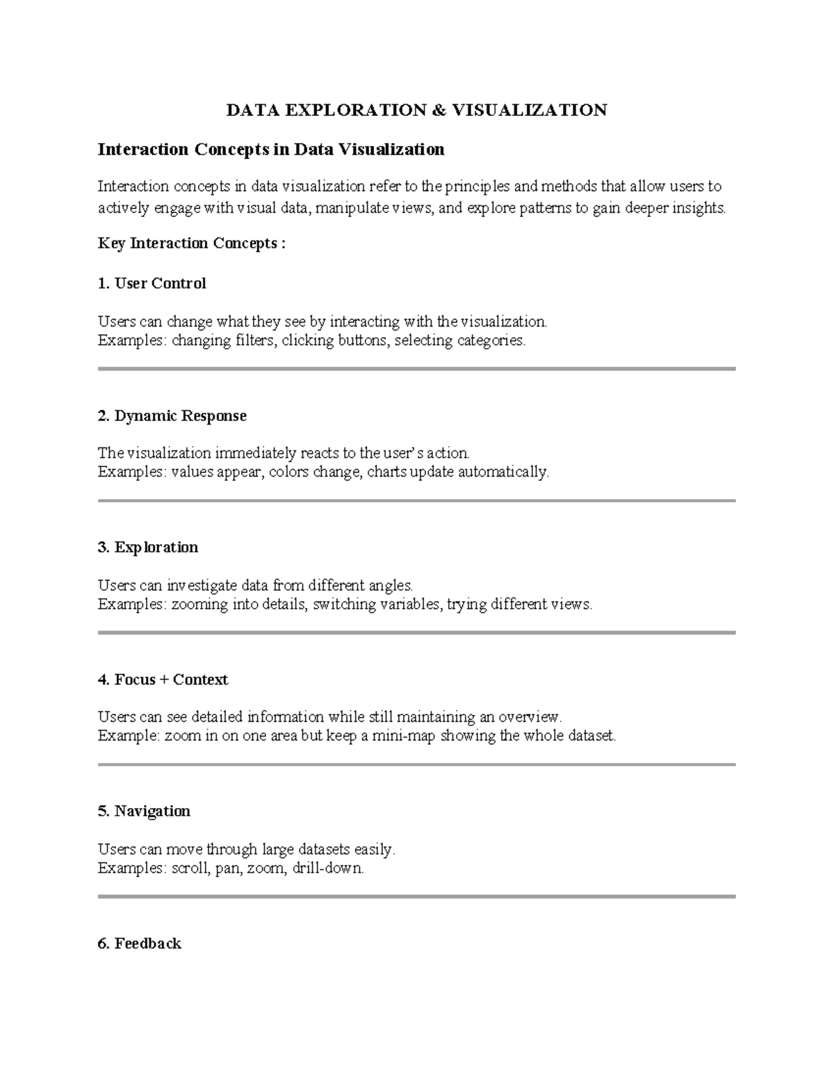 DATA 101: Interaction Concepts in Data Visualization Techniques - Studocu