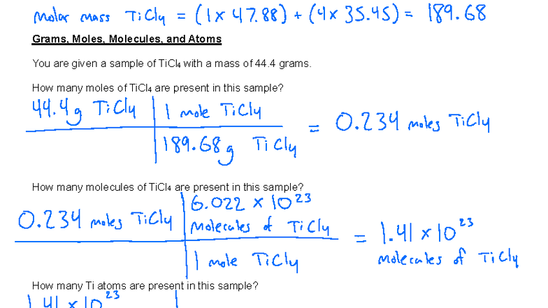 PP3-Fall 20245: Molar Mass, Moles, and Energy Changes Practice Key ...