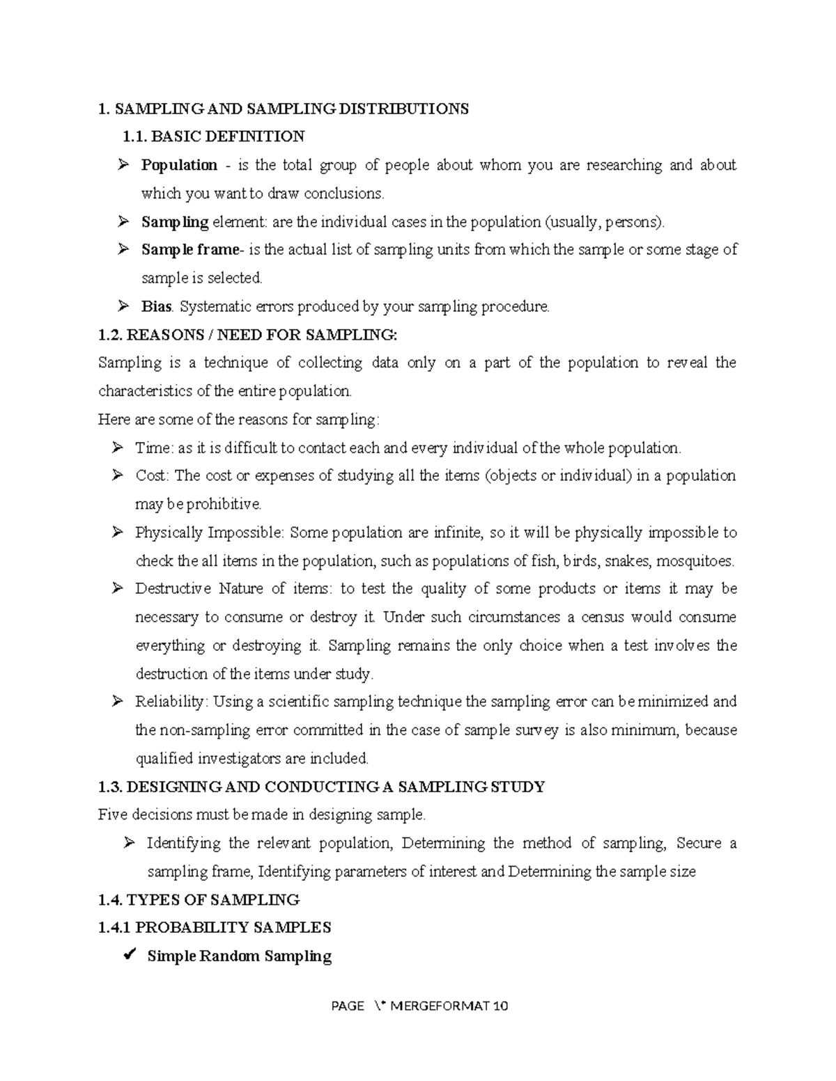 CH-1 - Sampling and Sampling Distributions Overview - Studocu