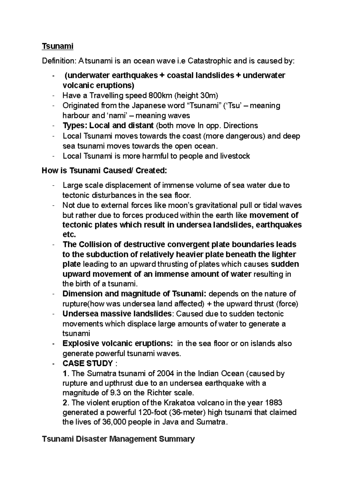 Tsunami Overview and Impact: Causes, Case Studies, and Management ...