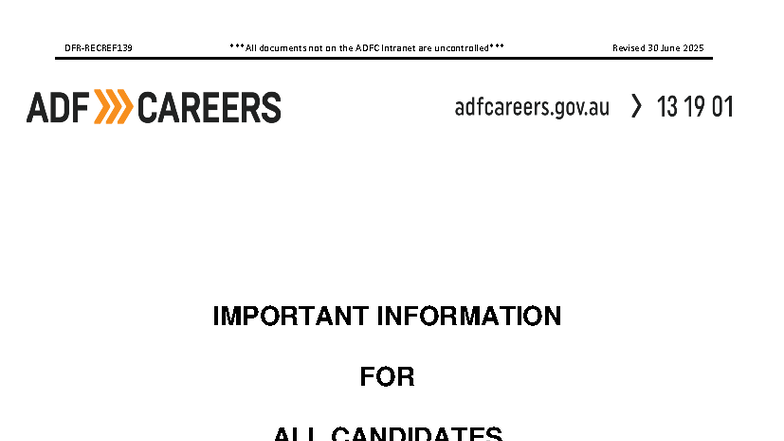 ADF Careers: Essential Information for Officer & General Entry ...
