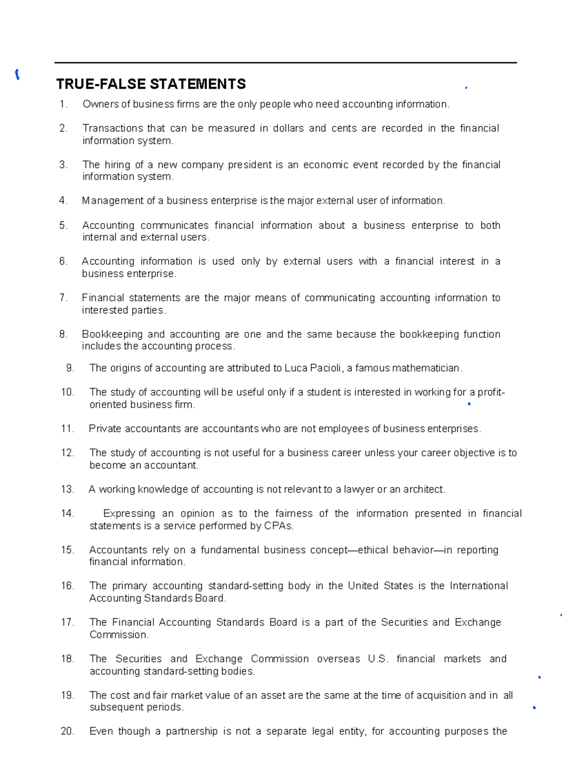 Testbank for Accounting Concepts: Chapter 1-34 Review - Studocu