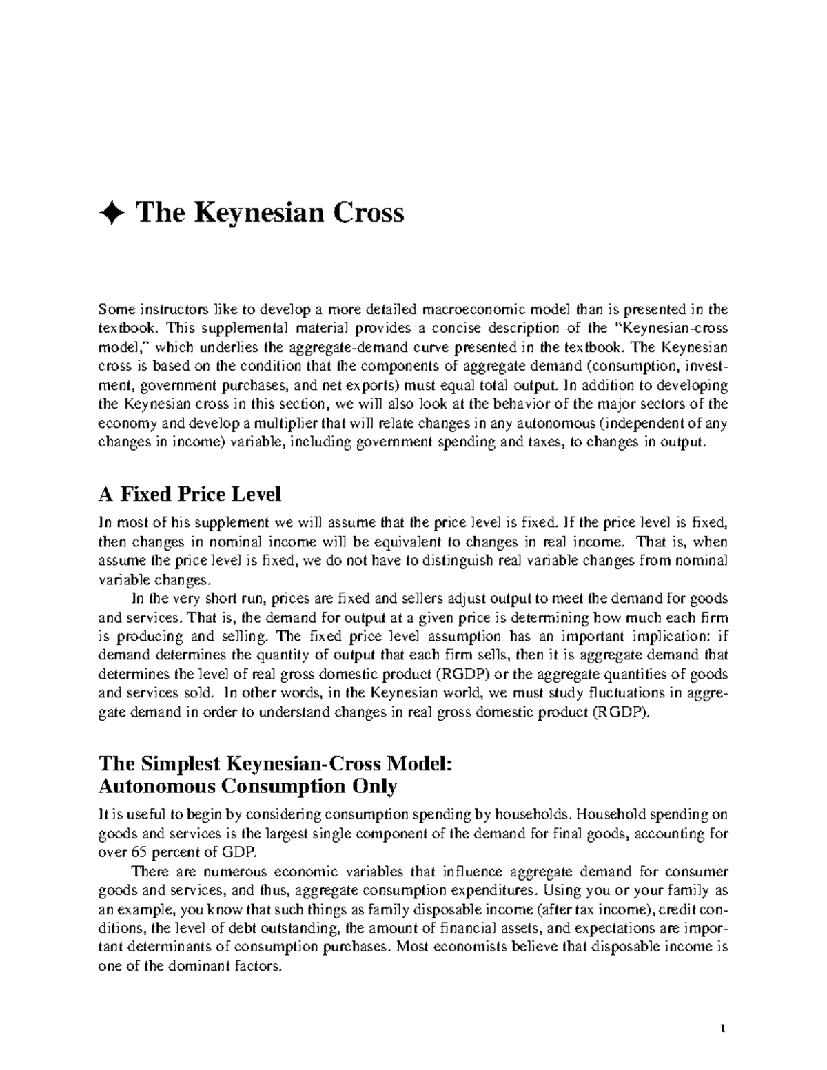 Keynesian Cross Model Overview: Understanding Aggregate Demand and ...