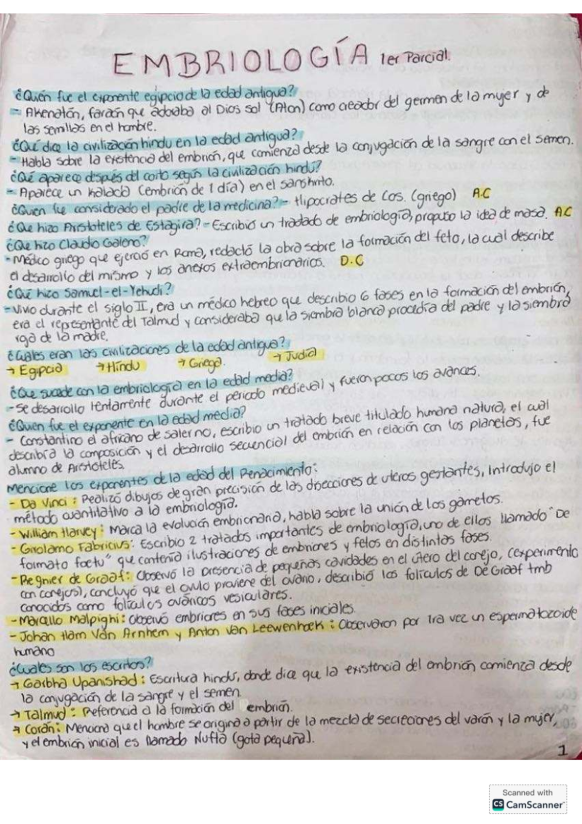 EMBRIOLOGÍA 1er Parcial: Conceptos Clave y Desarrollo Embrionario - Studocu