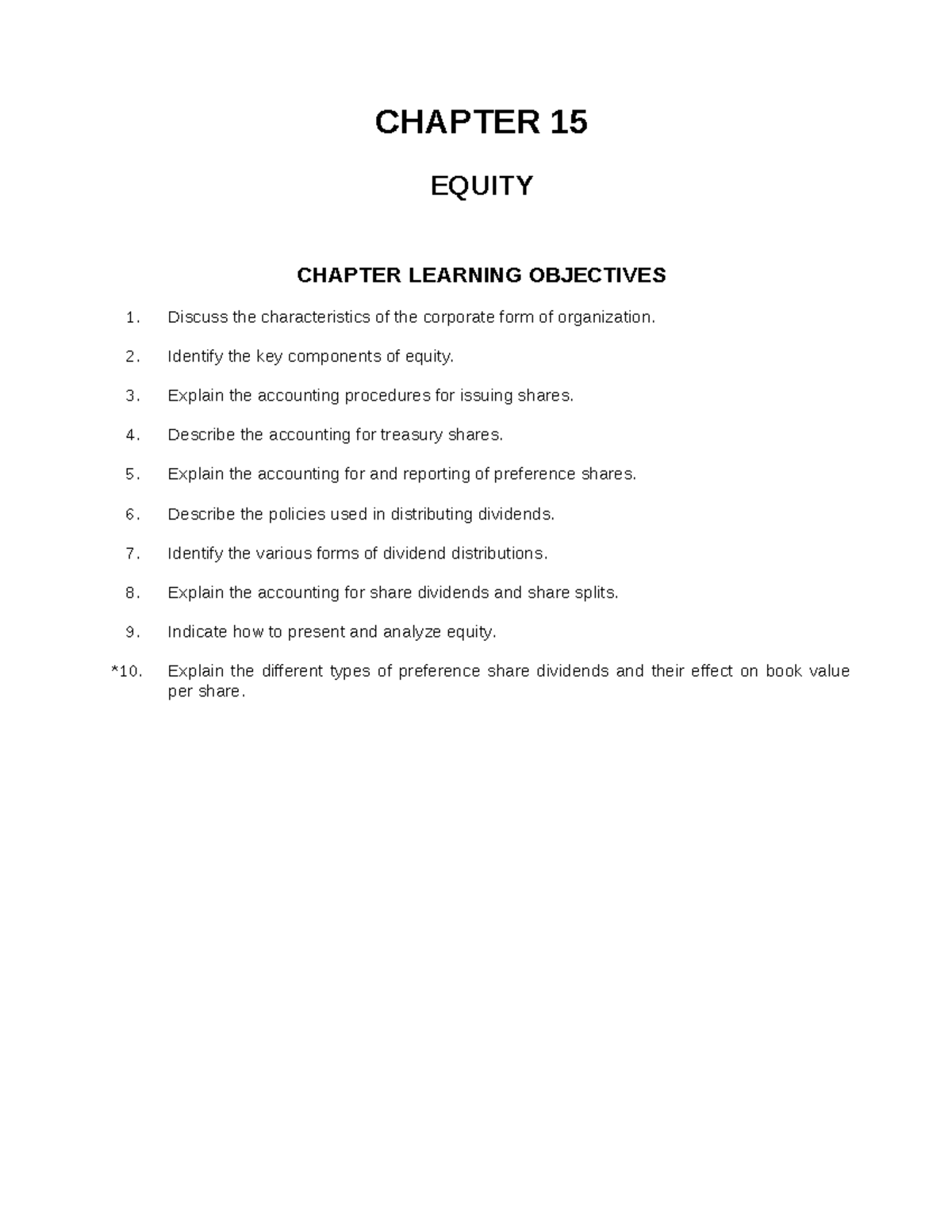 Test Bank for Chapter 15: Equity in Intermediate Accounting 2 - Studocu