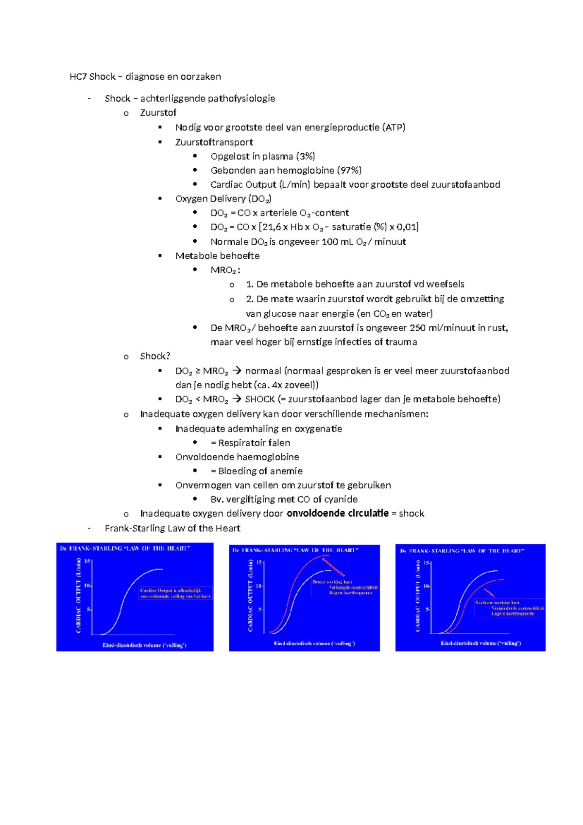 HC7 Shock: Diagnose en Oorzaken van Inadequate Oxygen Delivery ...