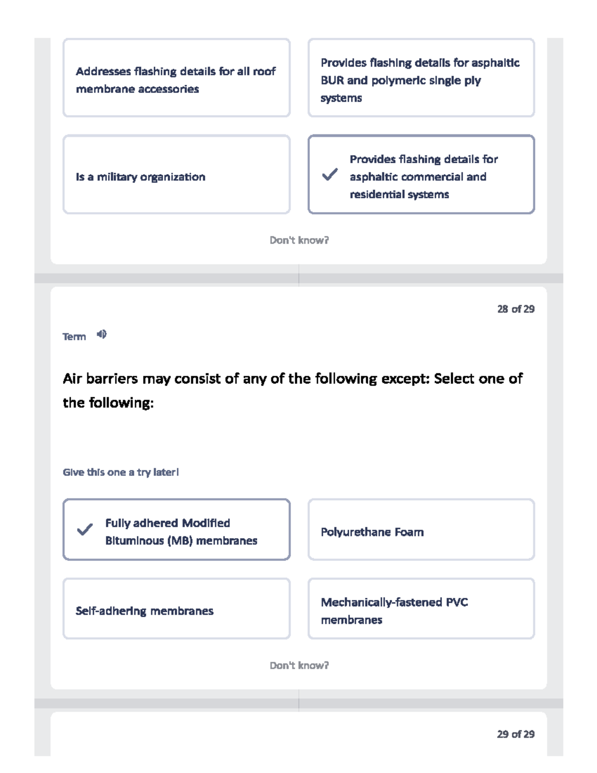 Roof Technology and Science I & 2 - Exam Questions & Answers - Studocu