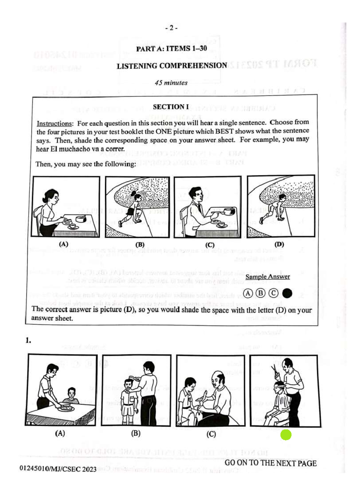 CSEC Spanish May/June 2023 Listening & Reading Comprehension Answers ...
