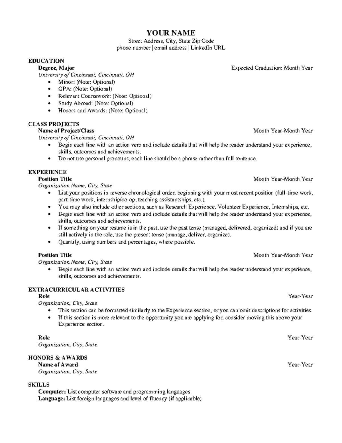 UC Resume Template: Essential Guide for First Assignment Help - Studocu
