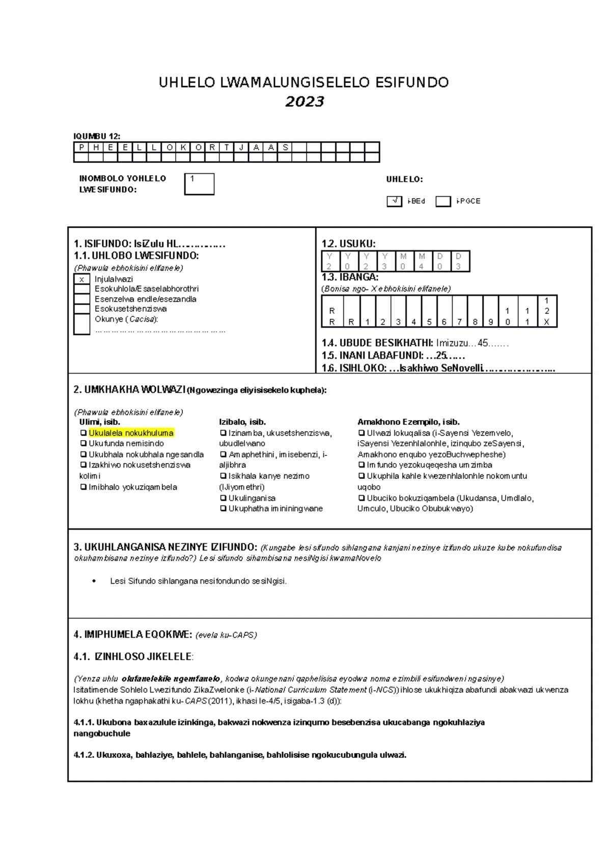 Inguquko yemisindo - Assignment Overview and Examples - Studocu