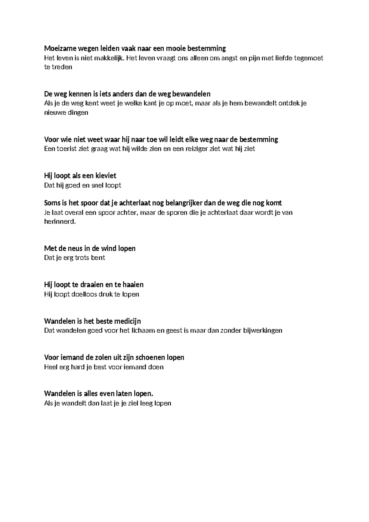 Opdracht b10: Inspirerende Spreekwoorden en Levenslessen - Studeersnel