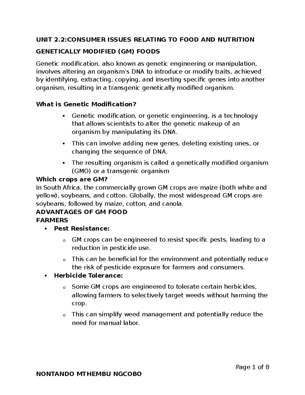 DOC-20250405-WA0007: Consumer Issues in Food & Nutrition - GM Foods ...