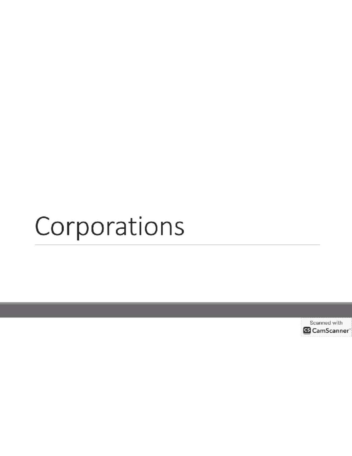 Corporation Overview and Key Concepts - CS Notes - Studocu