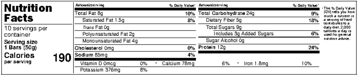 Nutrition Label - Nutrition Facts 10 servings per container Serving ...