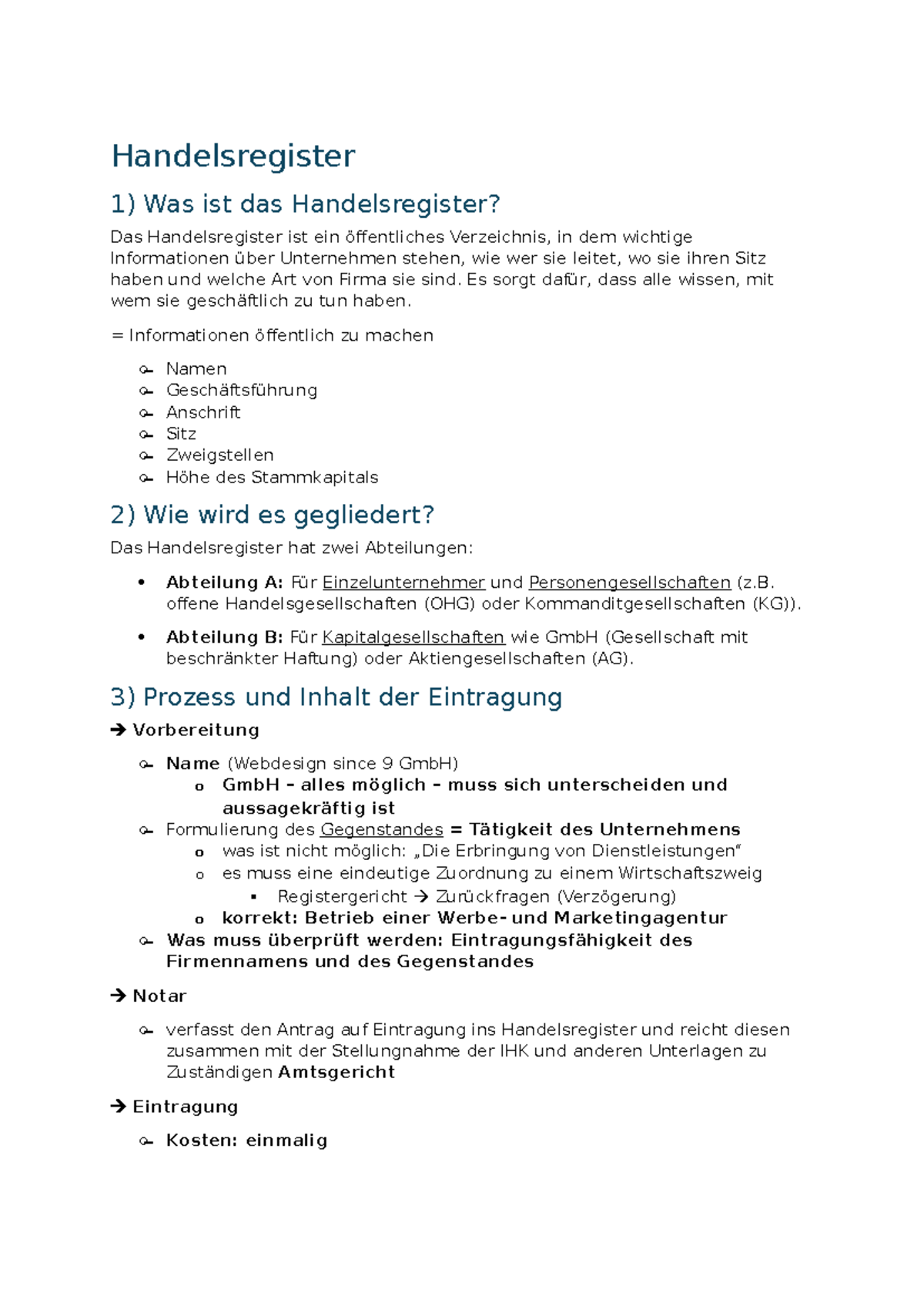Handelsregister - ... - Handelsregister 1) Was ist das Handelsregister ...