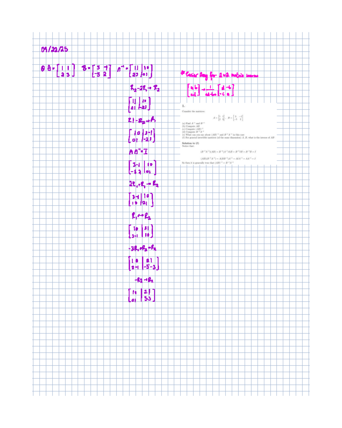 Matrix Inverses and Trail Mix Problem - MATH 123 Tutorial #3 - Studocu