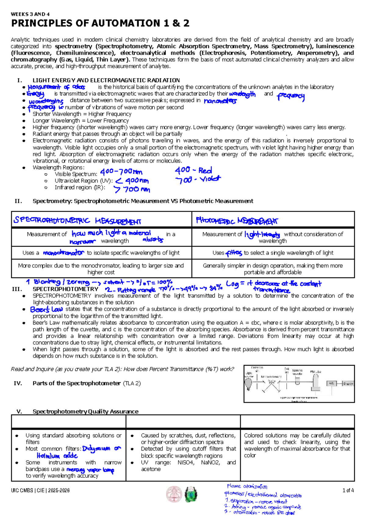 WEEKS 3 AND 4: PRINCIPLES OF AUTOMATION 1 - CLINICAL INSTRUMENTS - Studocu
