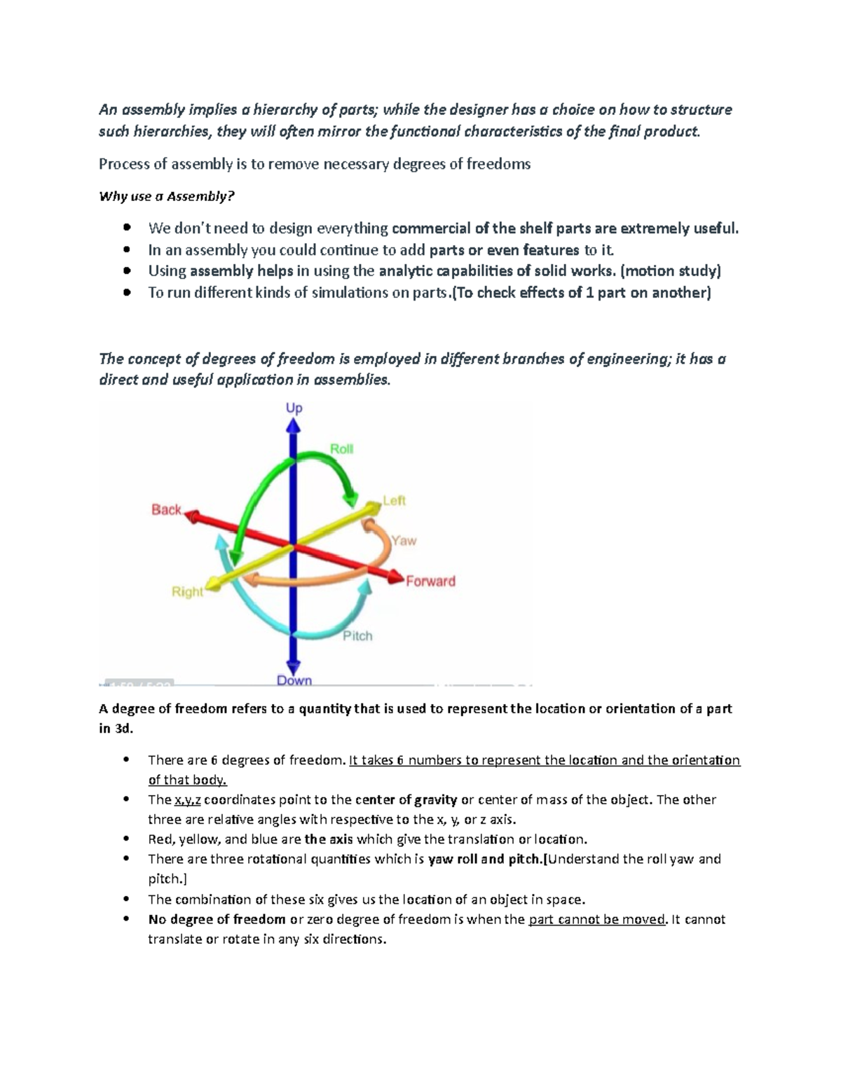 ENGR 2110: Assembly Modeling and FEA - Exam 2 Review Notes - Studocu