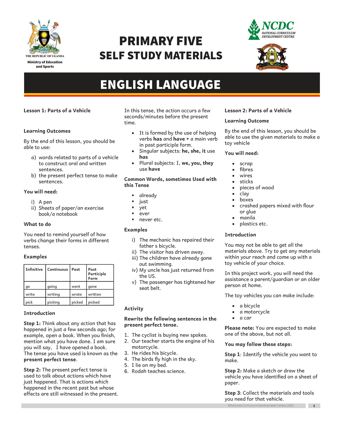 Primary-Five-Self-Study-Material - ©National Curriculum Development ...