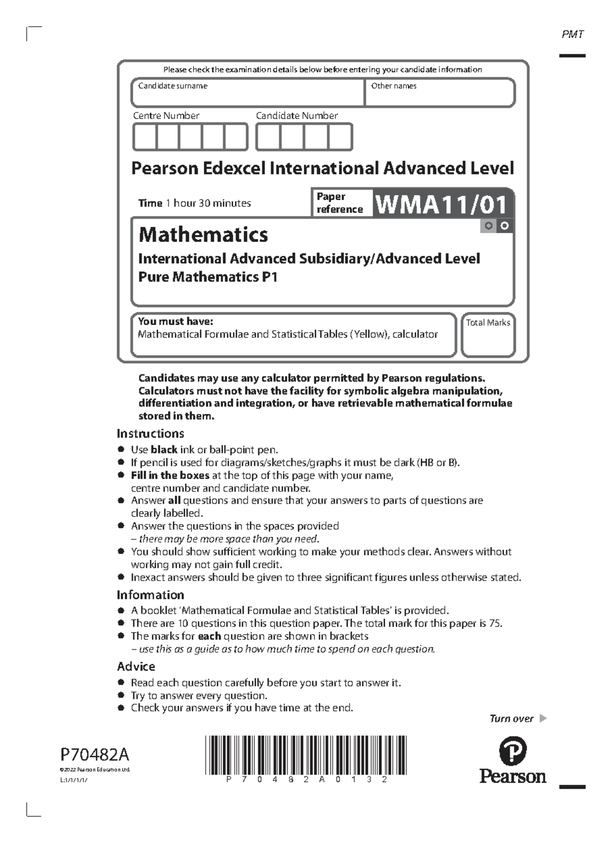January 2022 IAL Pure Mathematics P1 Exam Paper - Practice Questions ...