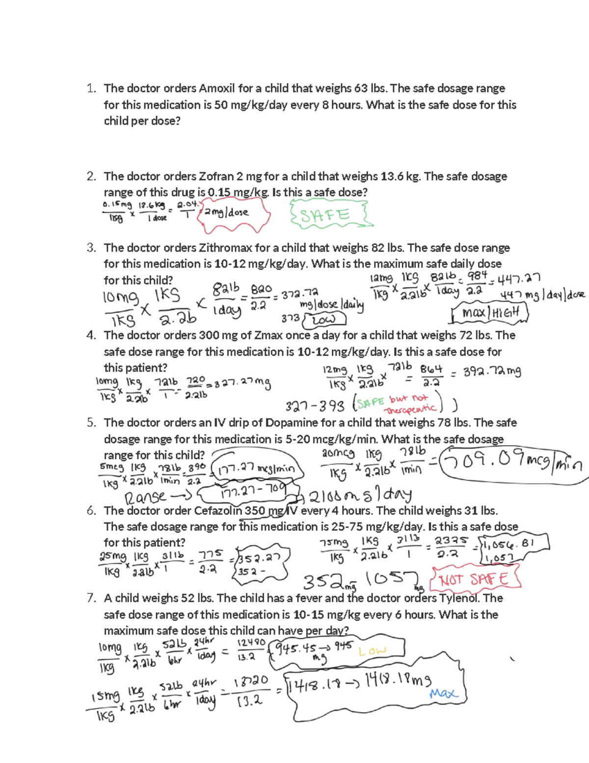 Dosage Calculations for Pediatric Medications - Dosage-2 3 - Studocu
