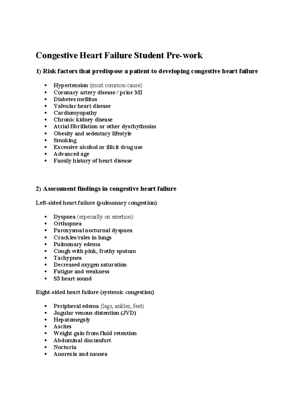 Student Pre-work for Congestive Heart Failure (CHF) and Stroke Analysis ...