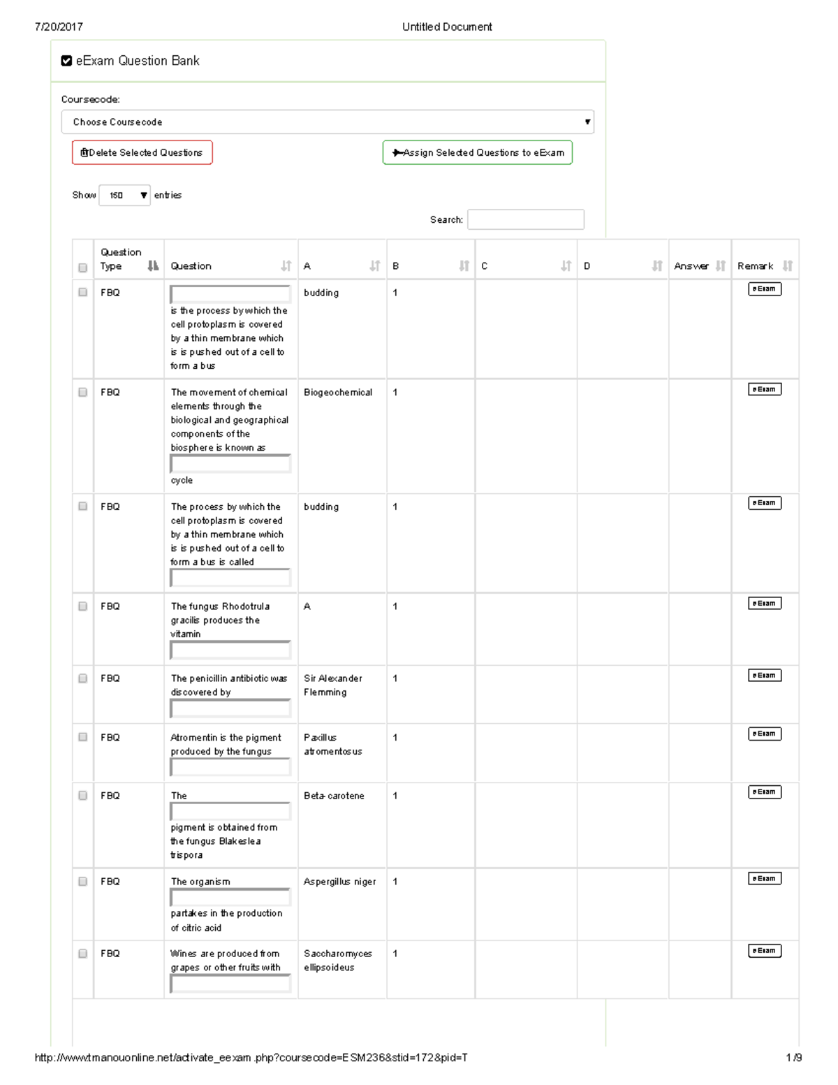 ESM236 Final Exam Question Bank: Environmental Microbiology - Studocu