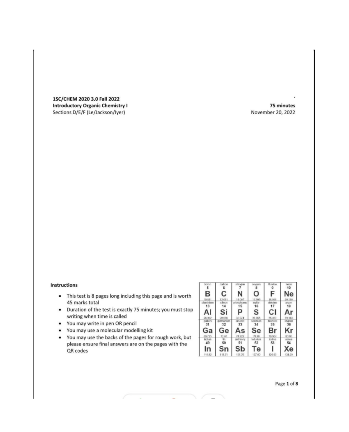 Midterm 2 2022: Introductory Organic Chemistry Exam Instructions - Studocu