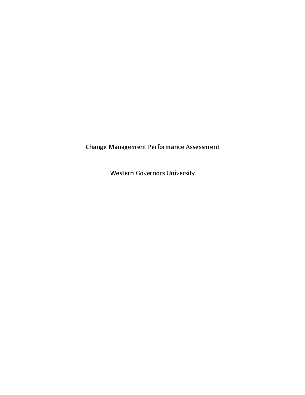 C721 Change Management Performance Assessment Insights and Strategies ...