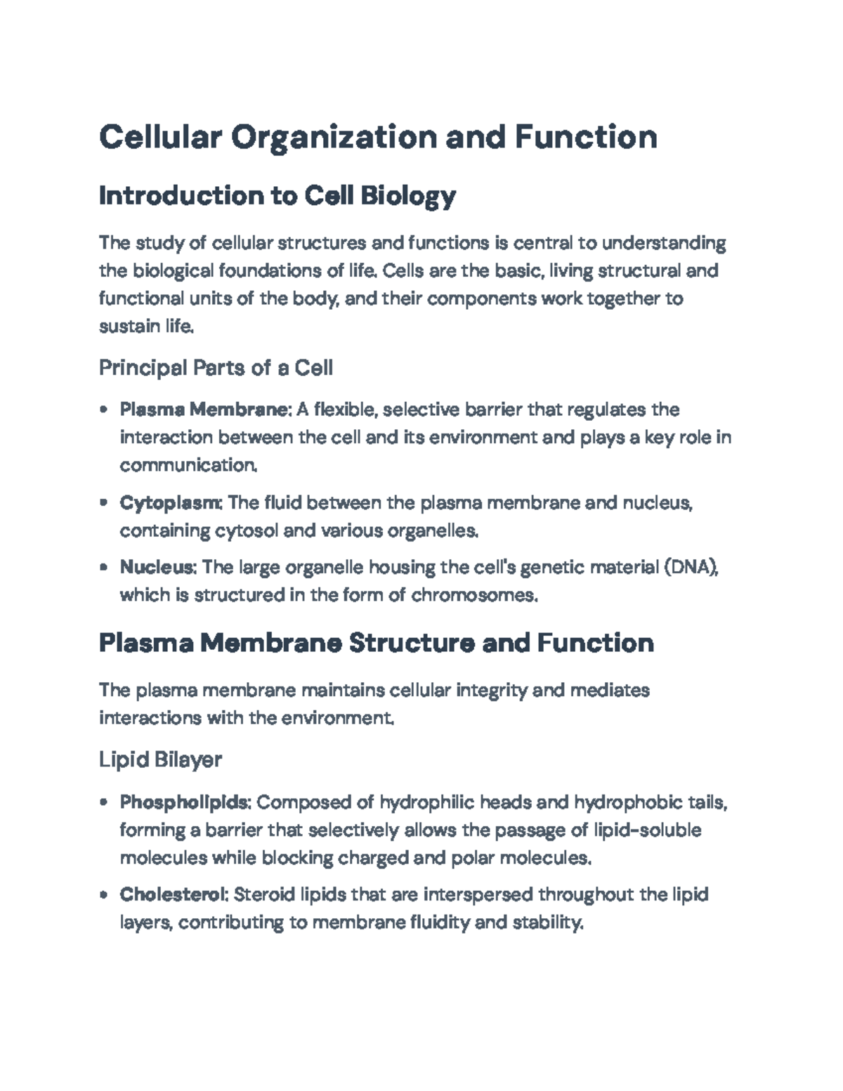 Cellular Organization and Function: A Comprehensive Overview - Cellular Organization and ...