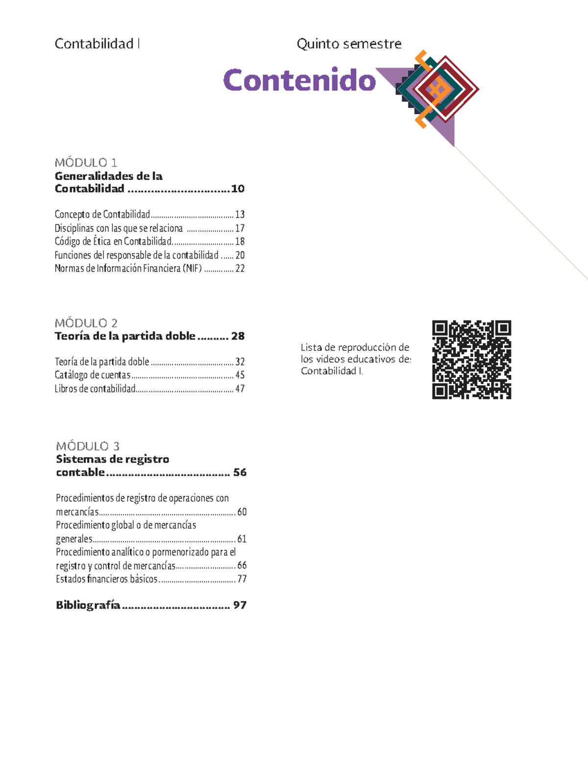 Contenido de Contabilidad I - Quinto Semestre 2025-2026 - Studocu