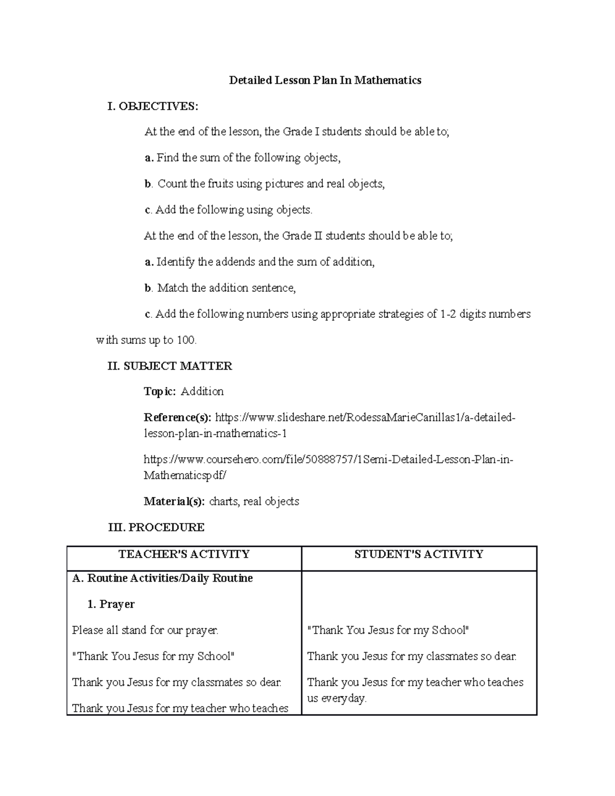2-LP- Multigrade - dlp - Detailed Lesson Plan In Mathematics I ...