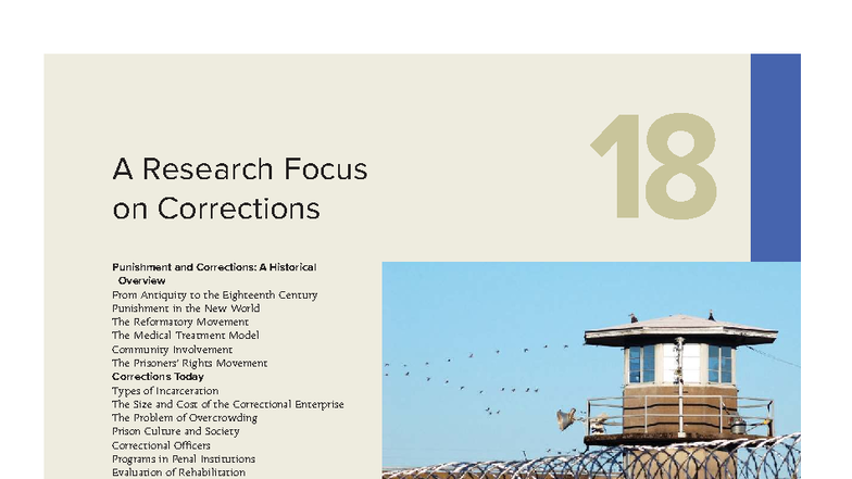 Crim 18 - Final Exam Notes on Punishment and Corrections: A Historical ...