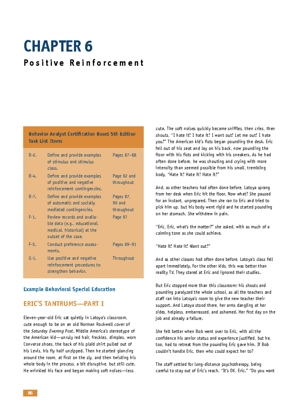 CHAPTER 6: Positive Reinforcement in Behavioral Analysis (5th Ed ...