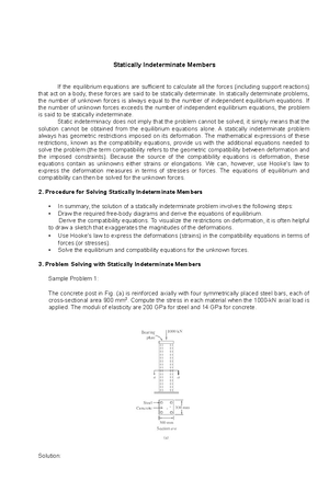 MECH 314 Unit 2 1 - Mechanics of deformable bodies lecture - UNIT II. SIMPLE STRAIN Overview In ...