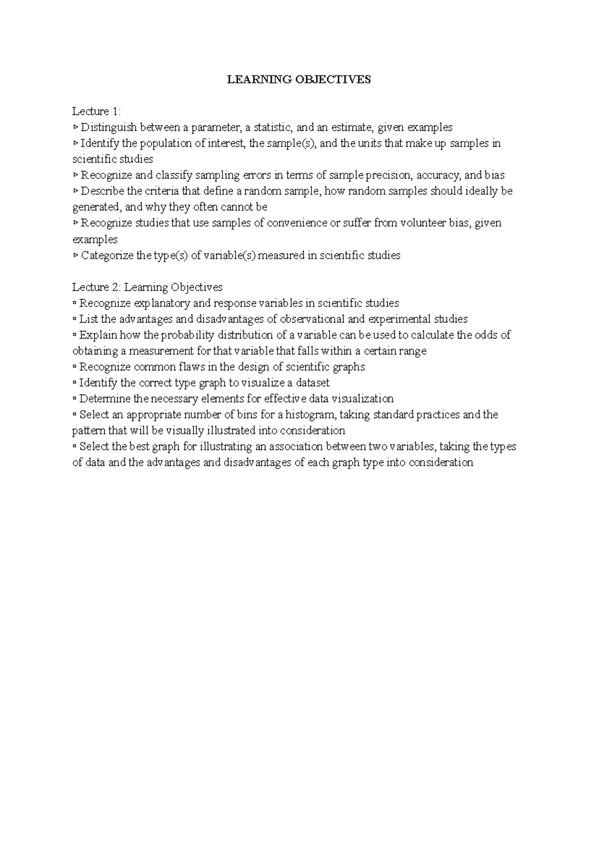 Biol 2060 Midterm 1: Learning Objectives & Key Concepts - Studocu