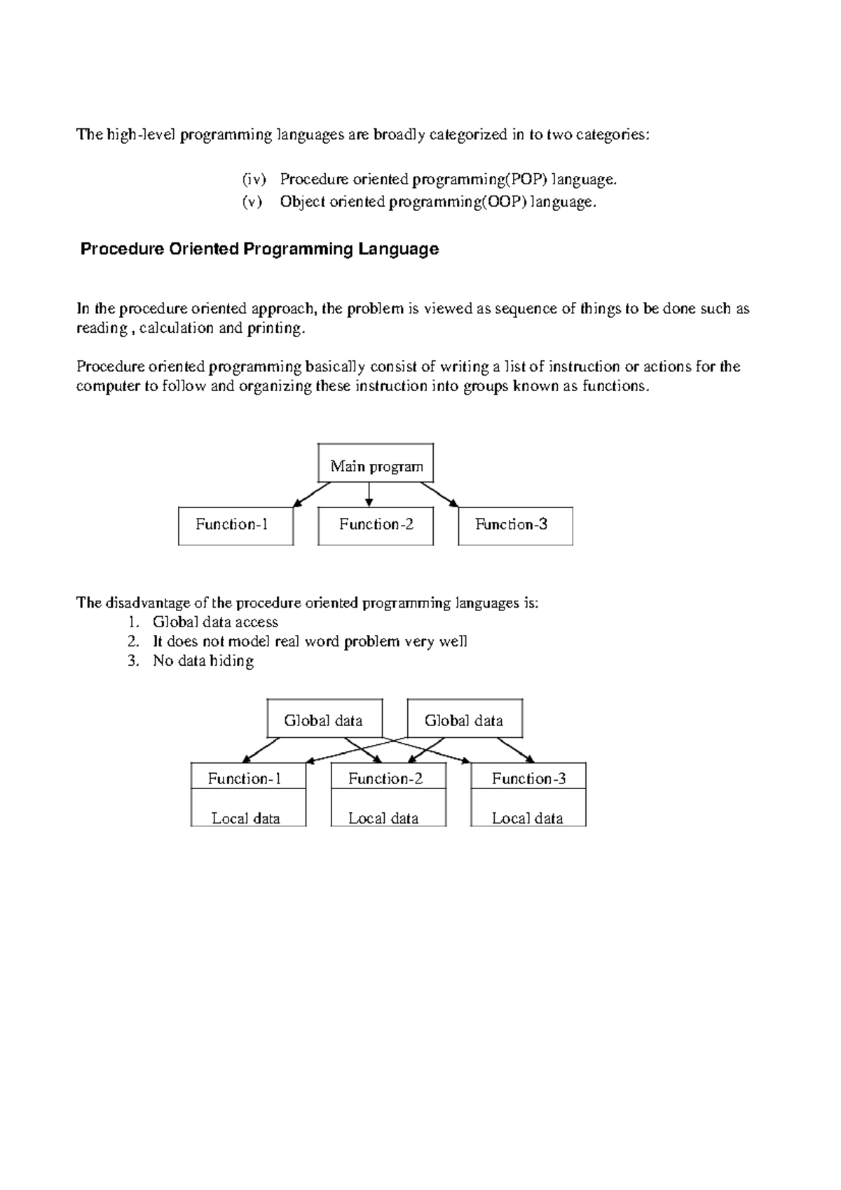 C++ Programming: Overview of POP and OOP Concepts - Studocu