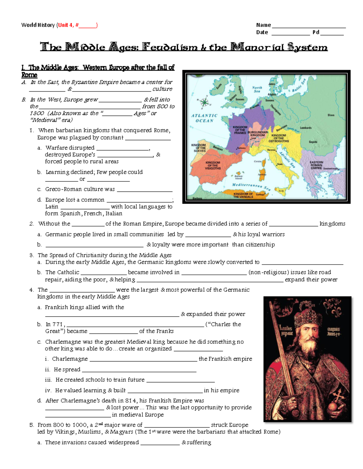 4middleages - notesnotesnotesnotes - World History (Unit 4 ...