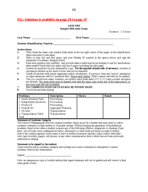 Cheatsheet - A one page cheat sheet for the final - 1 management WASTE ...