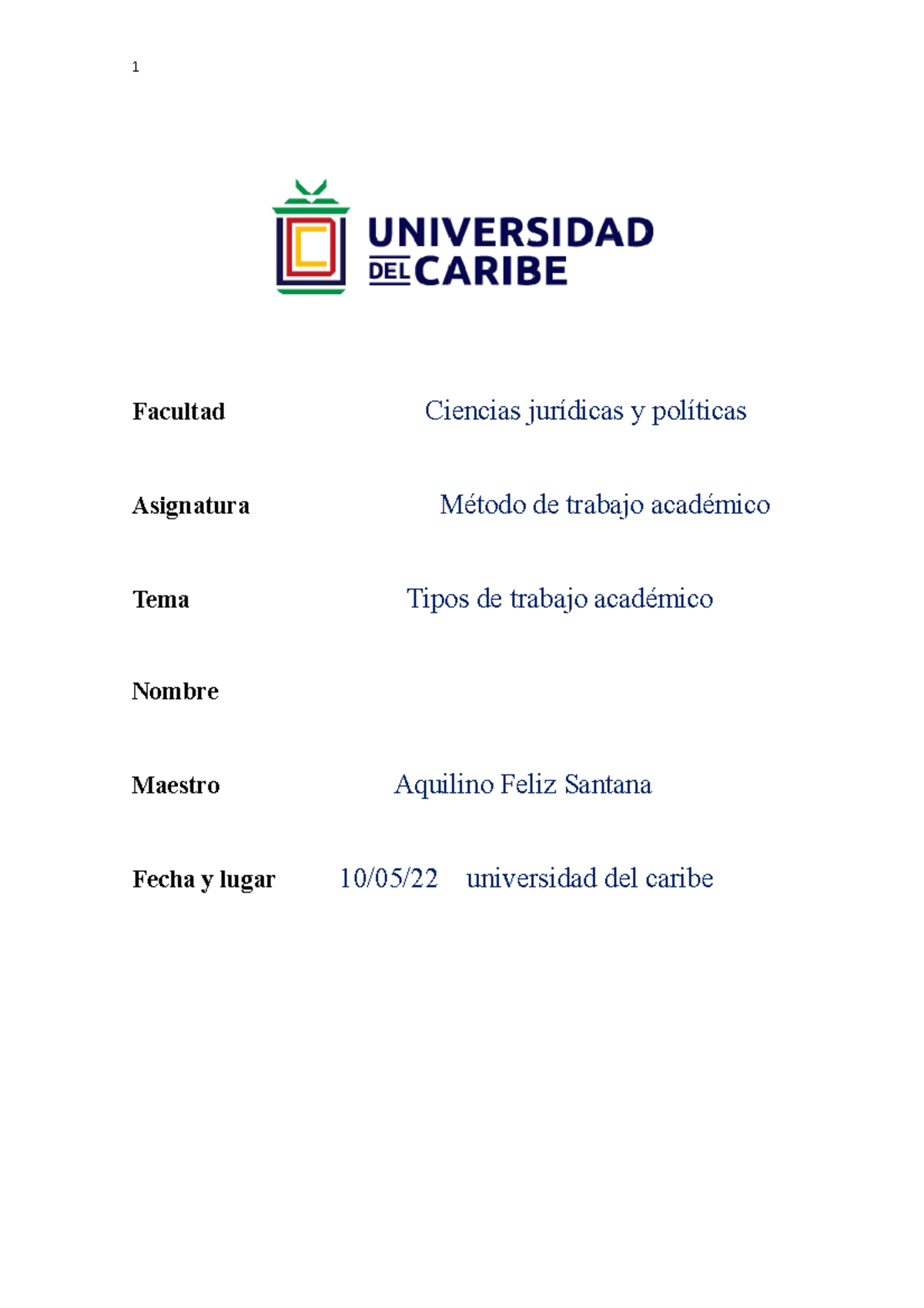 Tipos de Trabajos Académicos - Unidad 2 Actividad 1 - Studocu