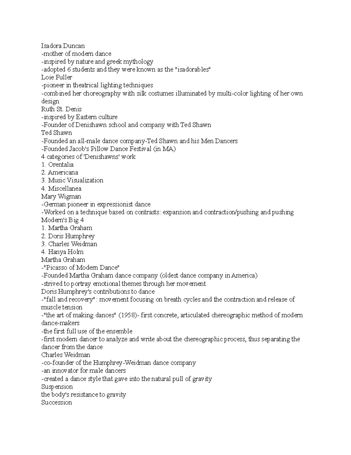 Da 3 - notes - Isadora Duncan -mother of modern dance -inspired by ...