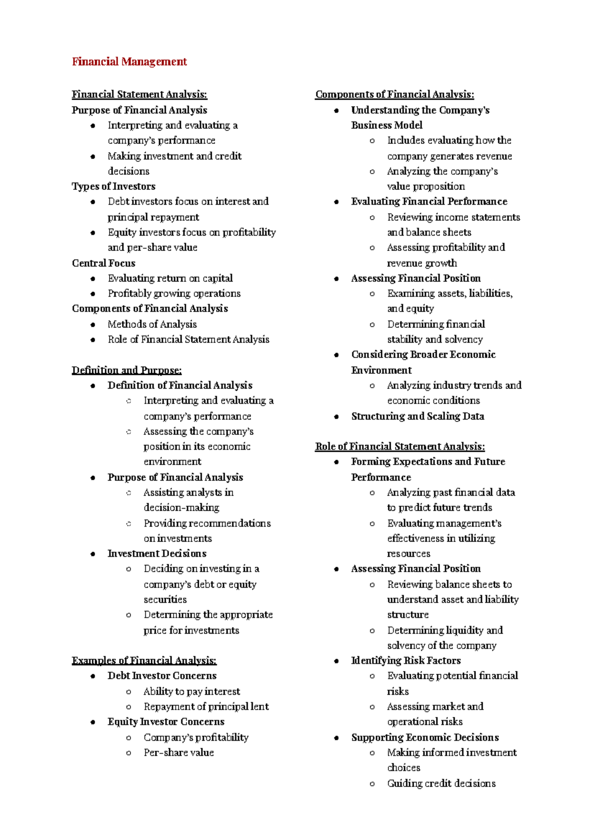 Fin Man (Chap 5) - Analyzing Financial Statements for Investment ...